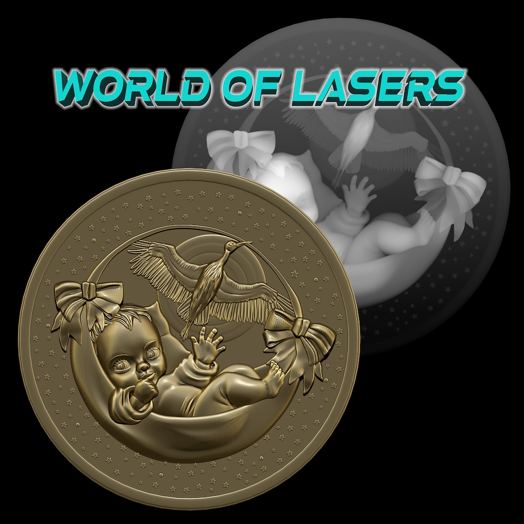 3D Model Stl and Grayscale for Laser and CNC Milling Machines - Baby - Etsy