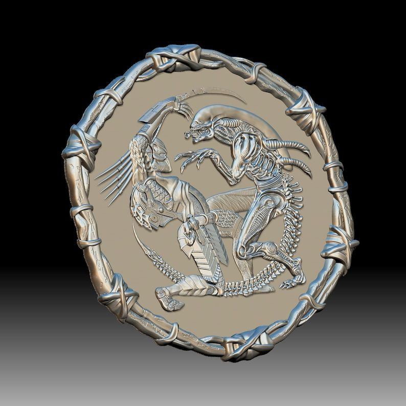 3D Model Stl and Grayscale for Laser and CNC Milling Machines - Aliens ...