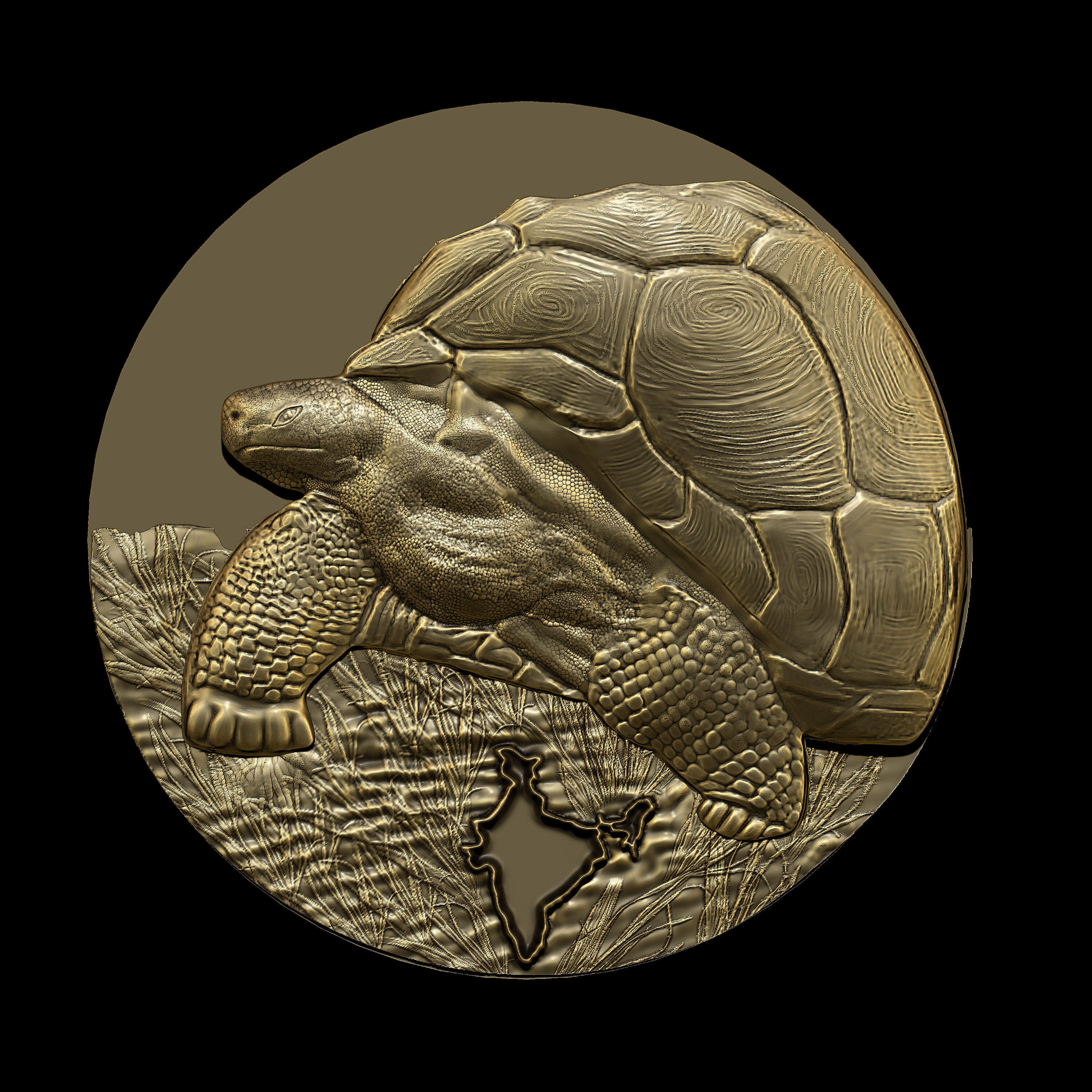 3D Model Stl and Grayscale for Laser and CNC Milling Machines - Turtle ...