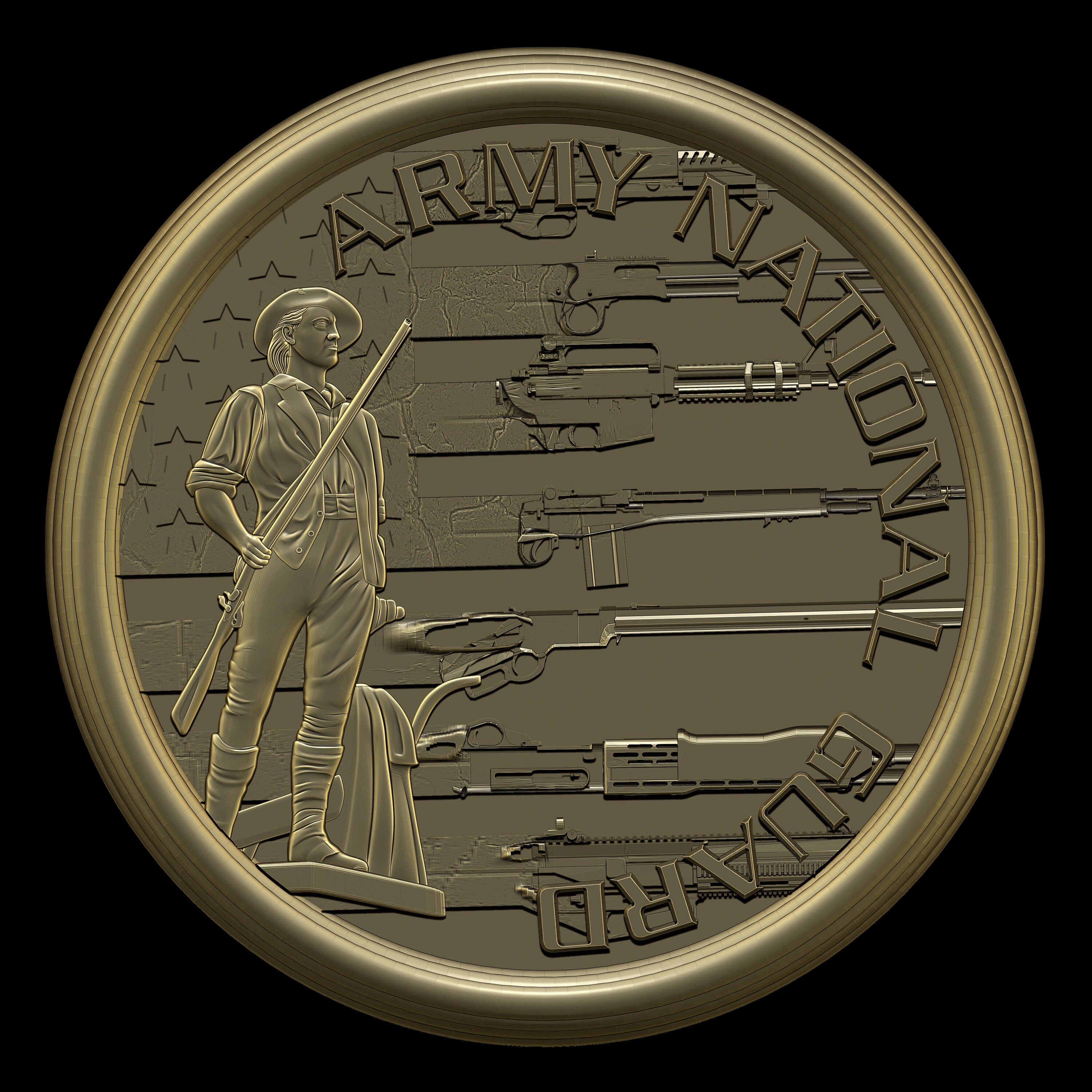 3D Model Stl and Grayscale for Laser and CNC Milling Machines - Army ...