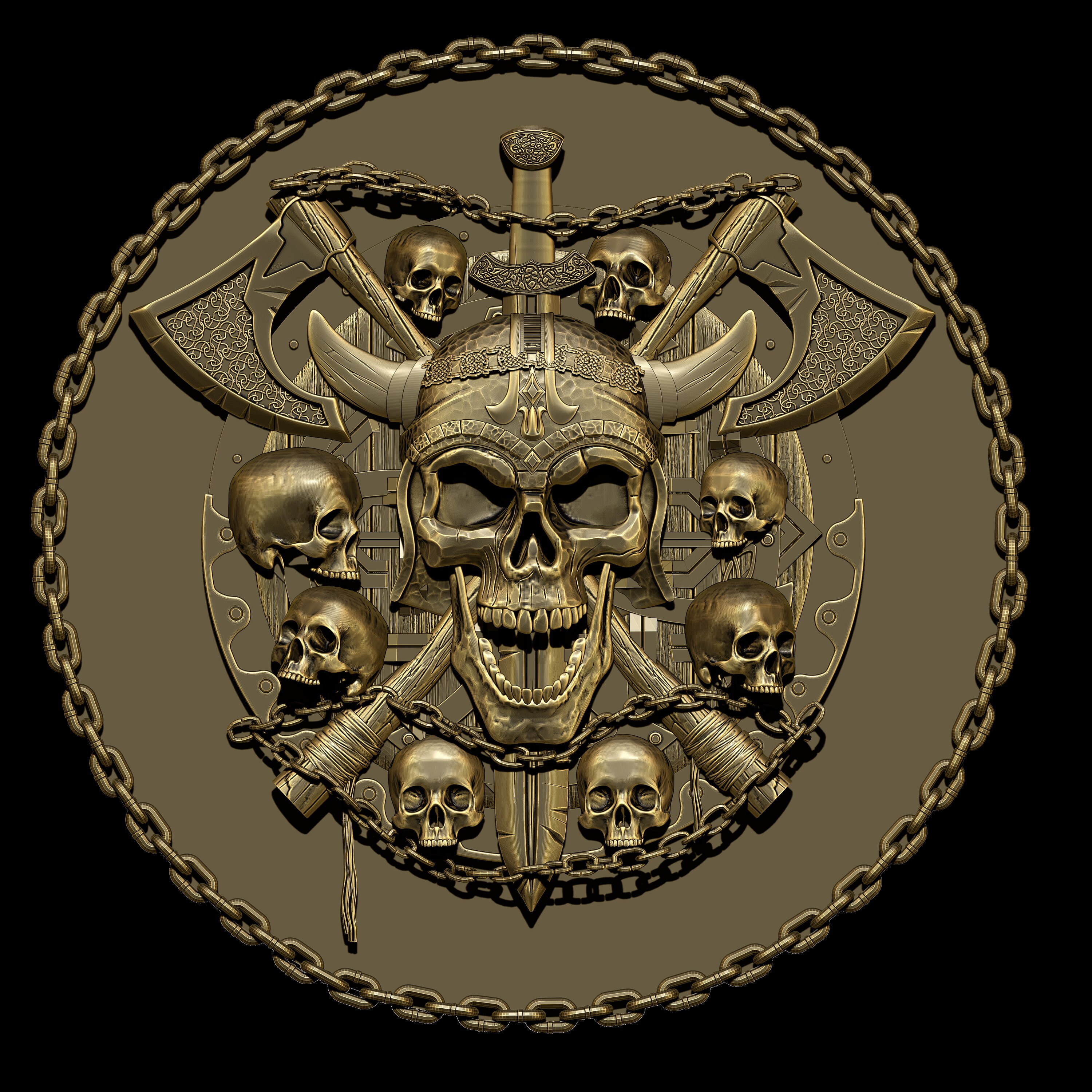 3D Model Stl and Grayscale for Laser and CNC Milling Machines - Celtic ...