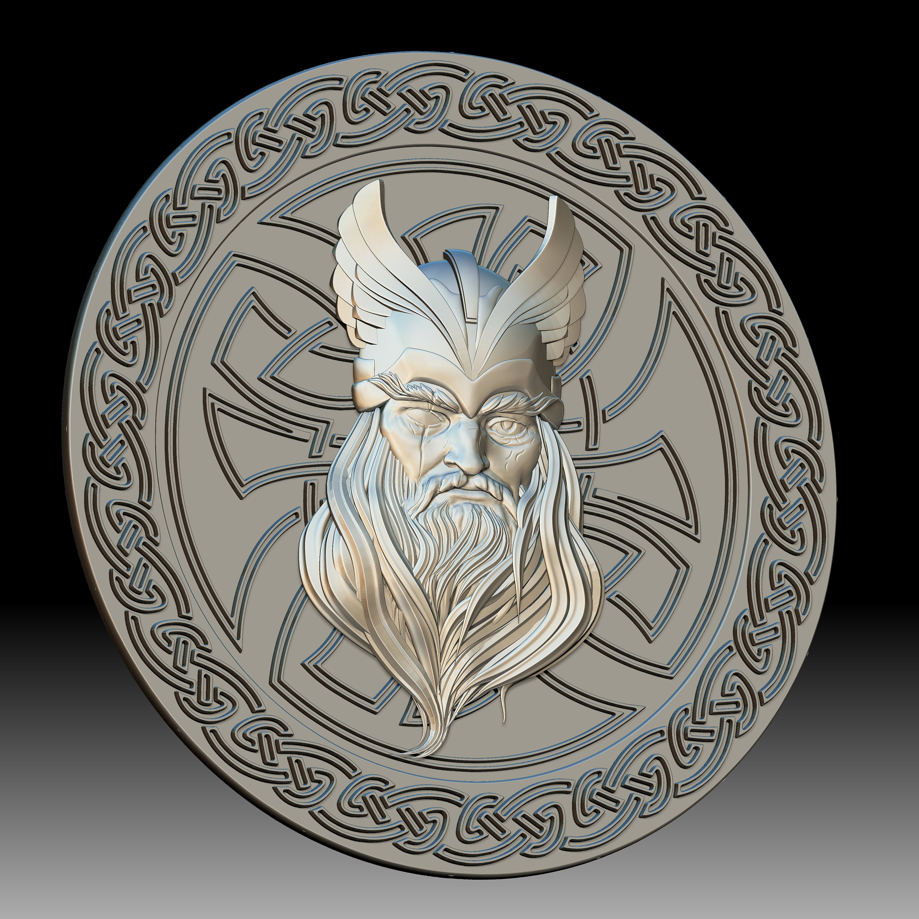 3D Model Stl and Grayscale for Laser and CNC Milling Machines Odin V1 ...