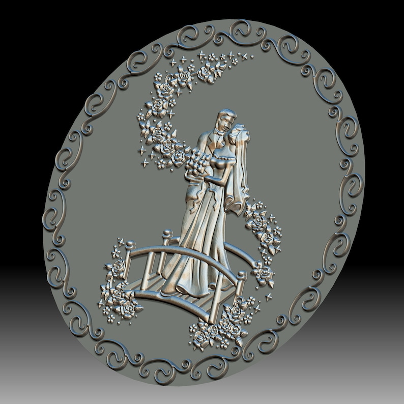 3D Model Stl and Grayscale for Laser and CNC Milling Machines - Wedding ...