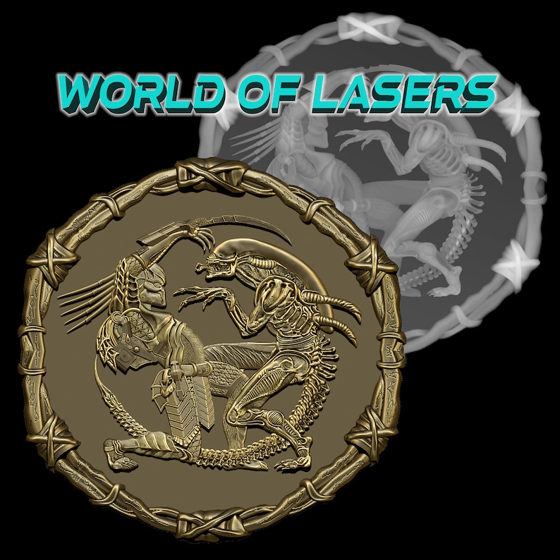 3D Model Stl and Grayscale for Laser and CNC Milling Machines - Aliens ...