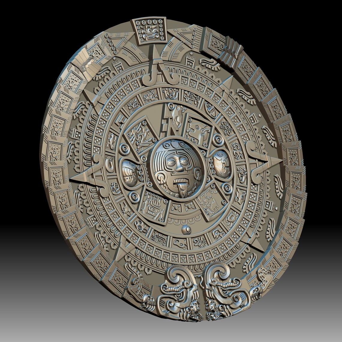 3D Model Stl and Grayscale for Laser and CNC Milling Machines - Mayan ...