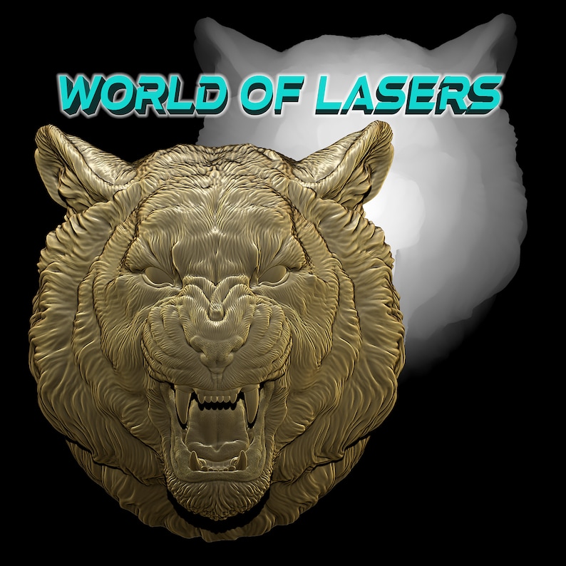 3D Model Stl and Grayscale for Laser and CNC Milling Machines - Tiger ...