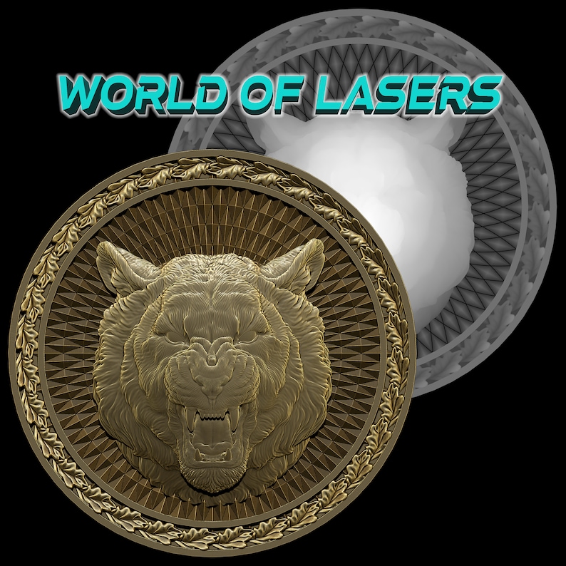 3D Model Stl and Grayscale for Laser and CNC Milling Machines - Tiger ...