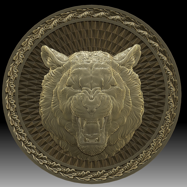 3D Model Stl and Grayscale for Laser and CNC Milling Machines Tiger ...