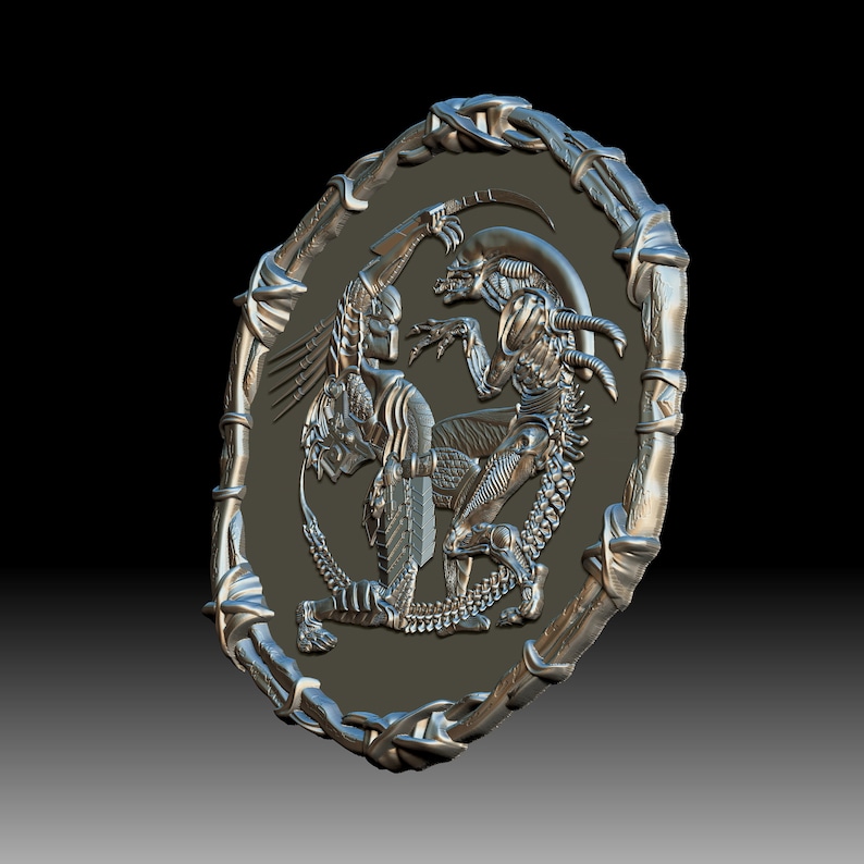 3D Model Stl and Grayscale for Laser and CNC Milling Machines - Aliens ...