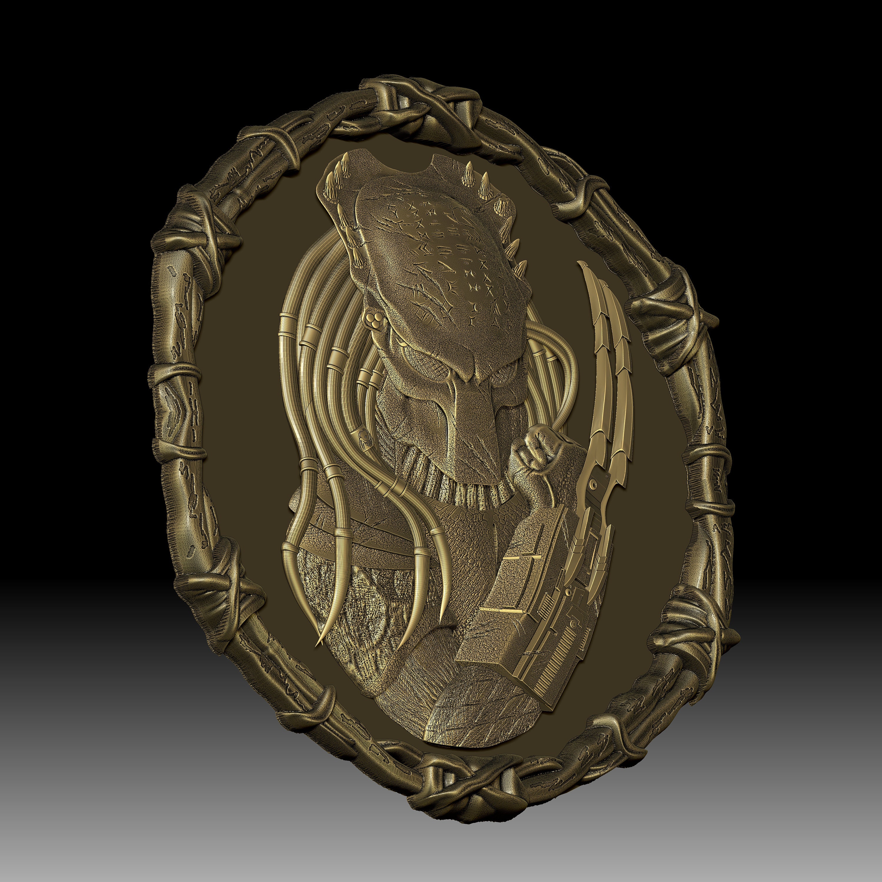 3D Model Stl and Grayscale for Laser and CNC Milling Machines Predator ...