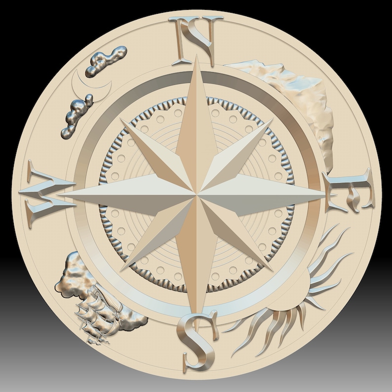 3D Model Stl and Grayscale for Laser and CNC Milling Machines - Compass ...