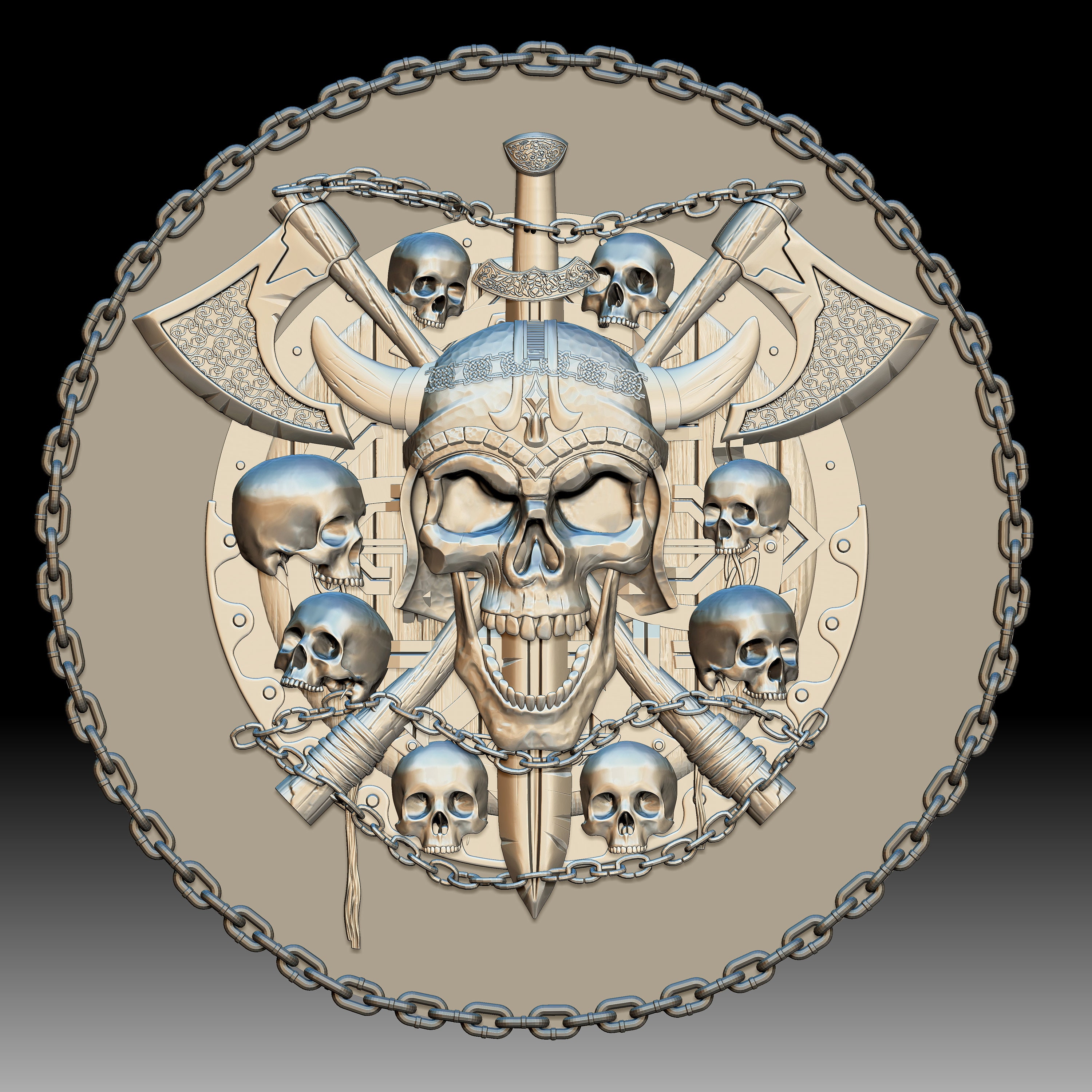 3D Model Stl and Grayscale for Laser and CNC Milling Machines - Celtic ...