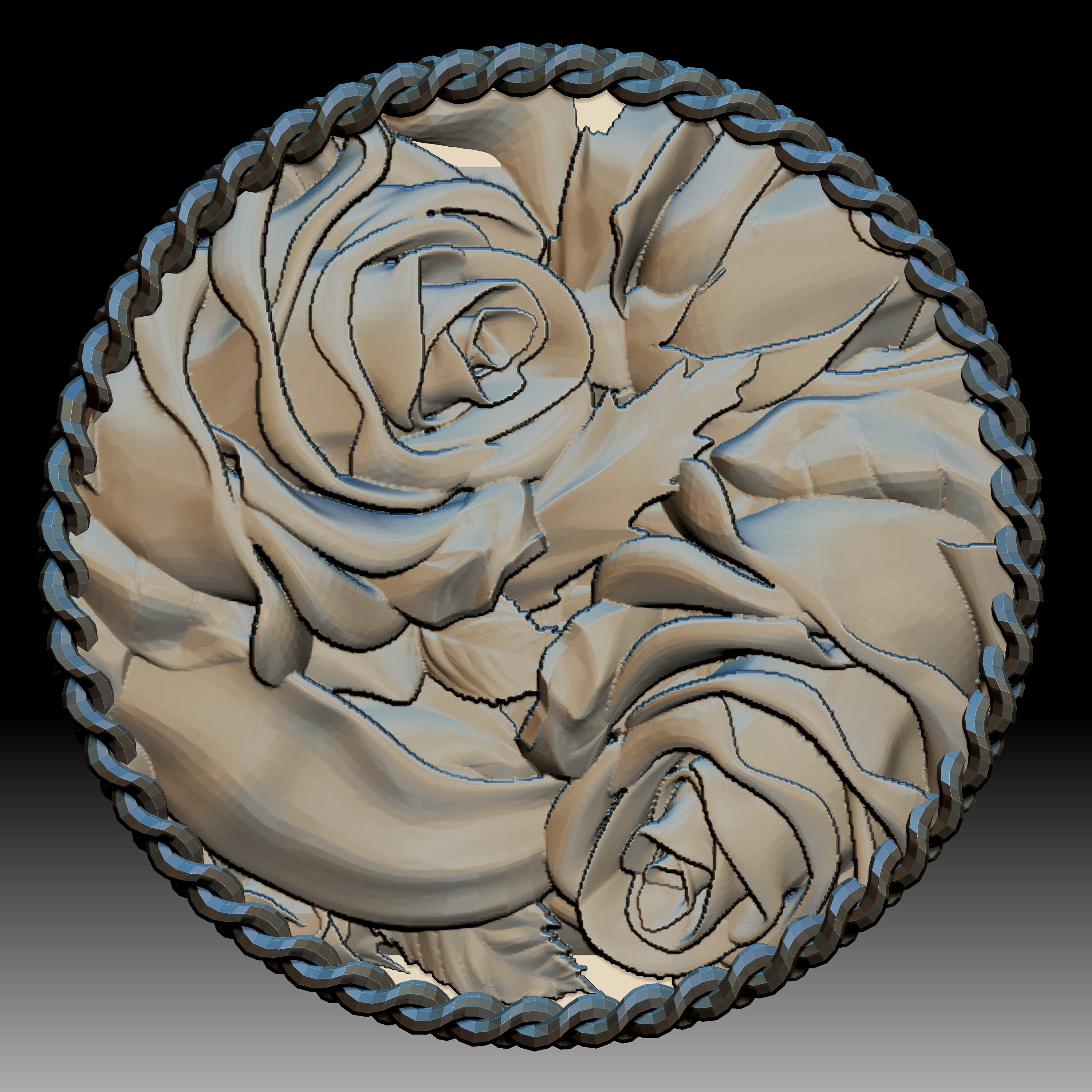 3D Model Stl and Grayscale for Laser and CNC Milling Machines - Rose V1 ...