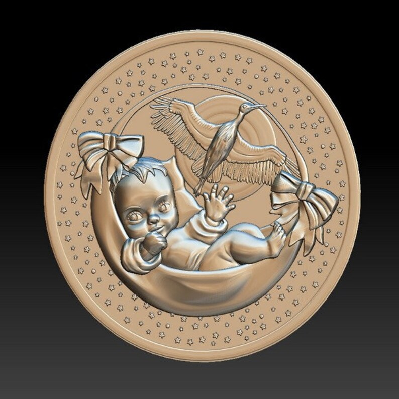3D Model Stl and Grayscale for Laser and CNC Milling Machines - Baby - Etsy