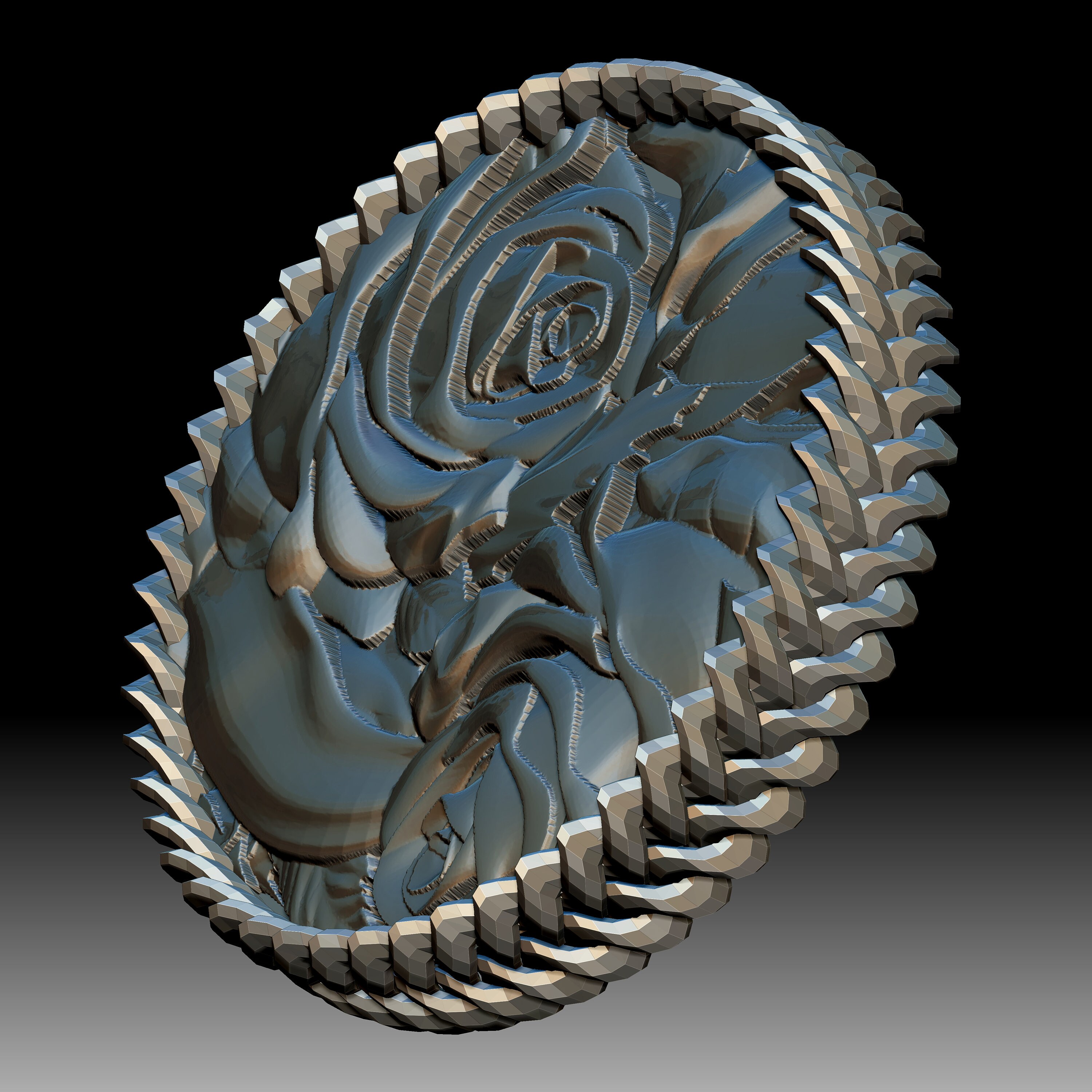 3D Model Stl and Grayscale for Laser and CNC Milling Machines - Rose V1 ...