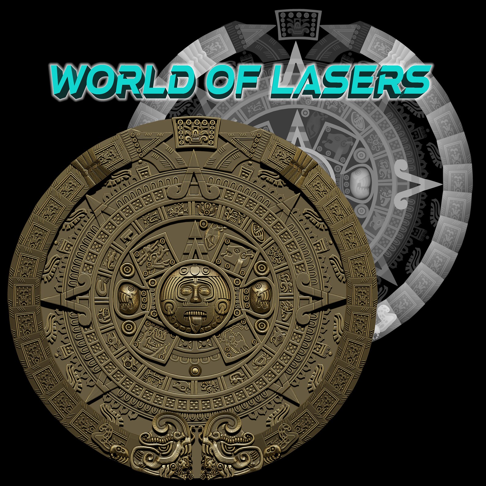 3D Model Stl and Grayscale for Laser and CNC Milling Machines - Mayan ...
