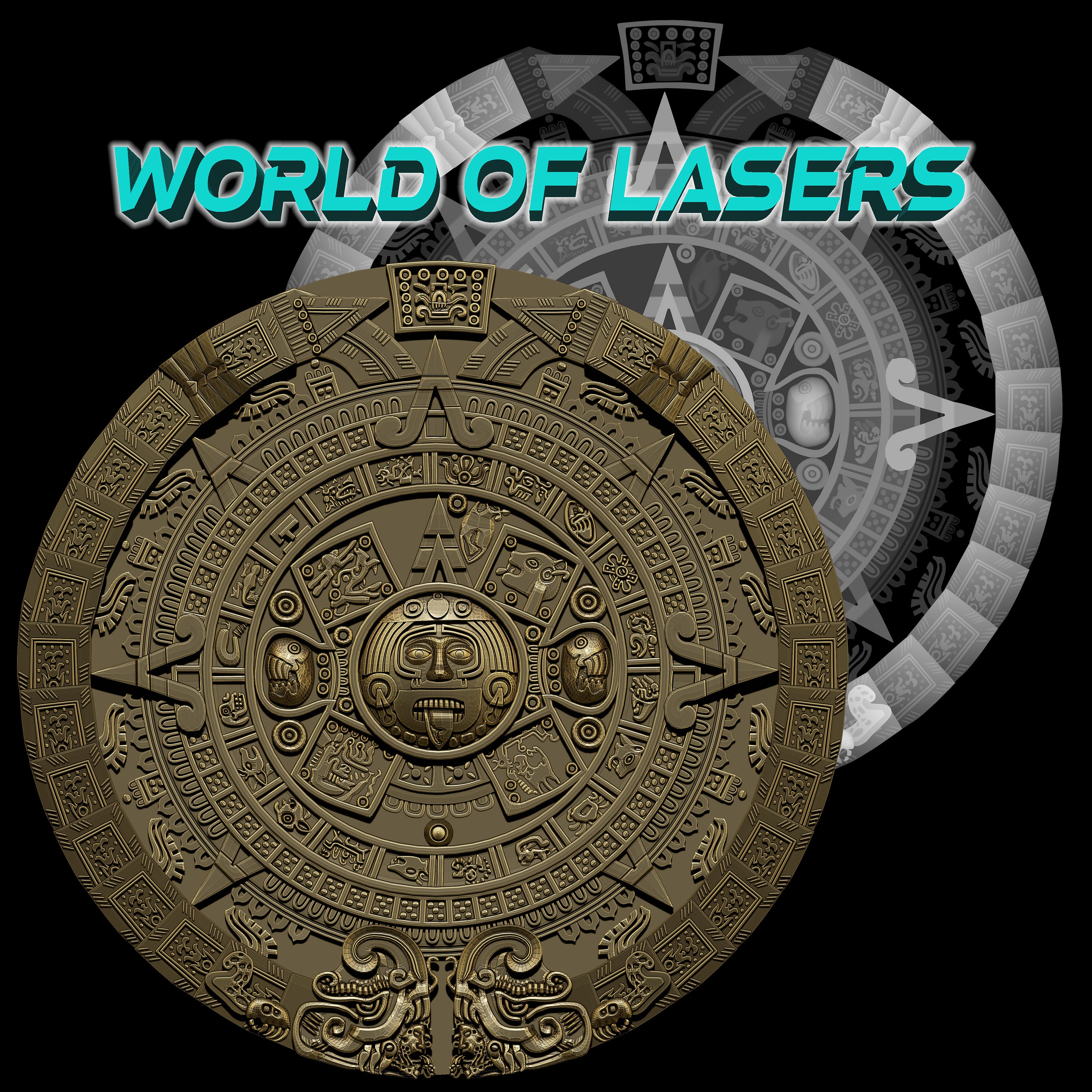 3D Model Stl and Grayscale for Laser and CNC Milling Machines - Mayan ...
