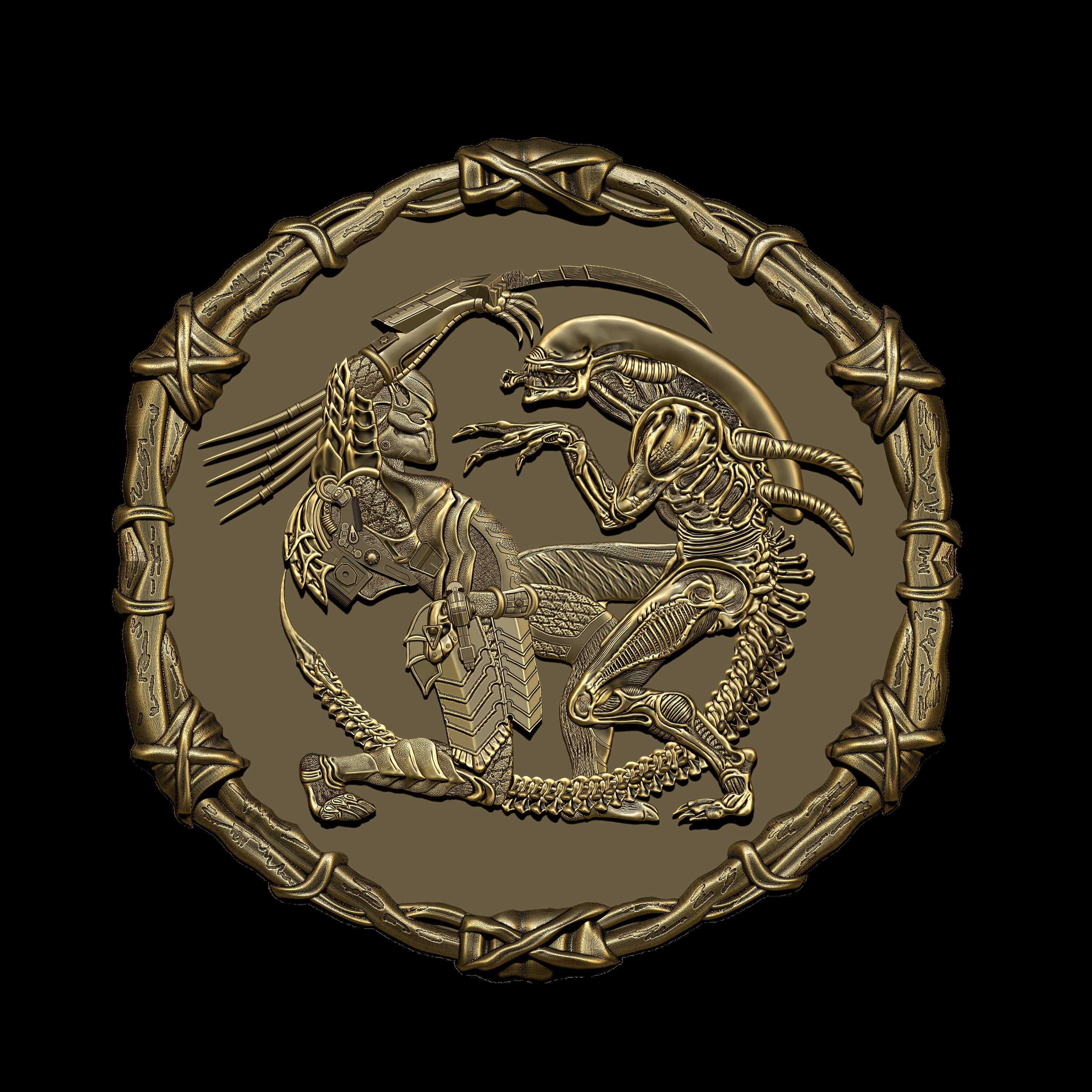 3D Model Stl and Grayscale for Laser and CNC Milling Machines - Aliens ...