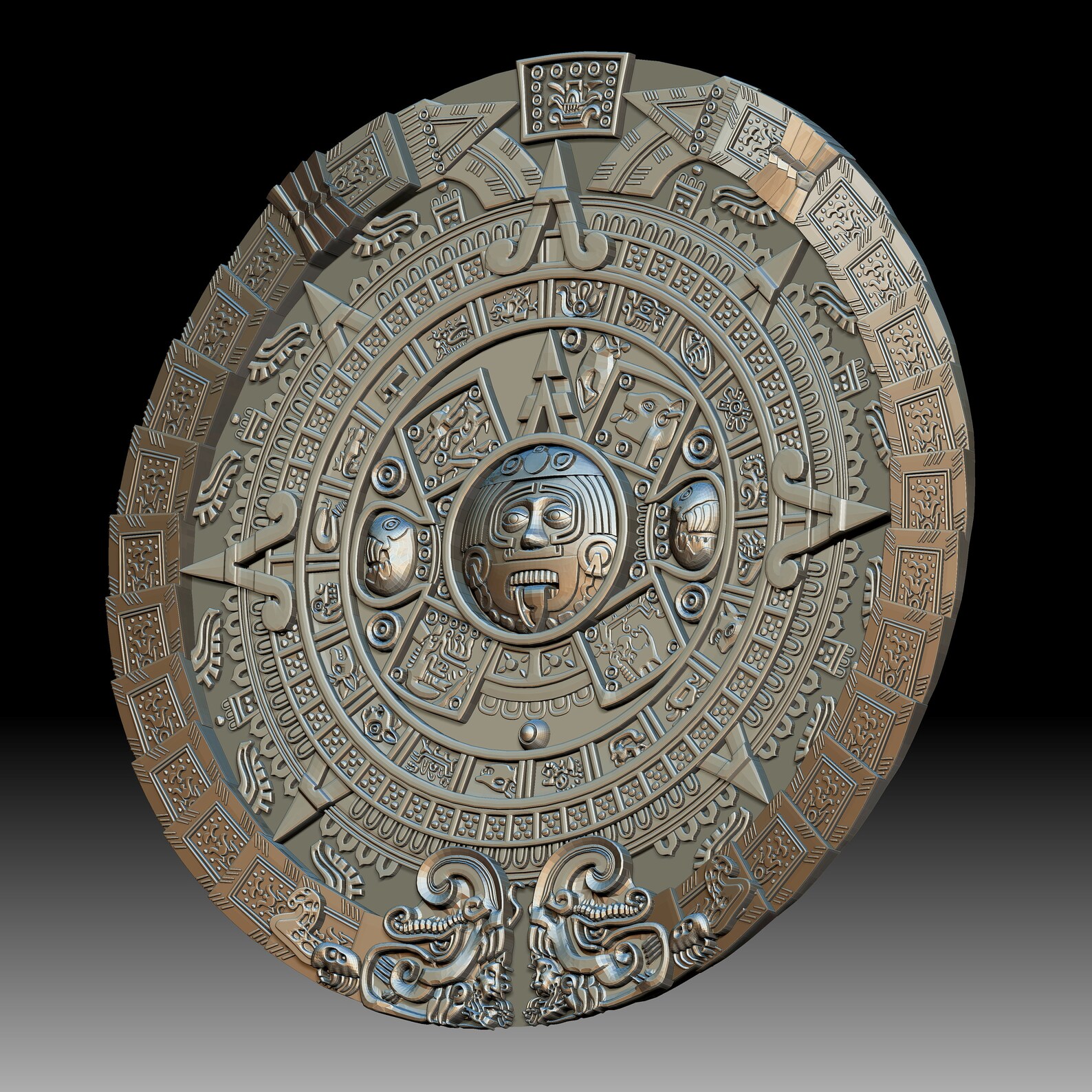 3D Model Stl and Grayscale for Laser and CNC Milling Machines - Mayan ...