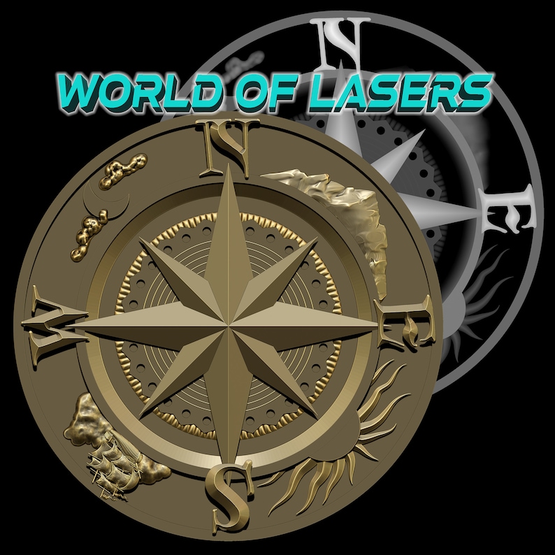 3D Model Stl and Grayscale for Laser and CNC Milling Machines - Compass ...