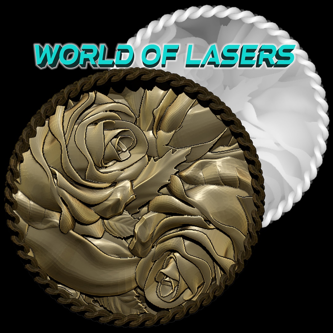 3D Model Stl and Grayscale for Laser and CNC Milling Machines - Rose V1 ...