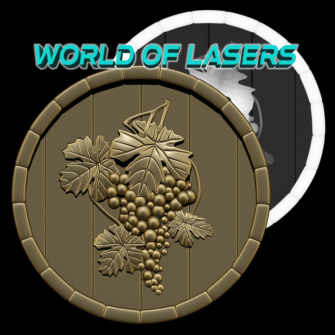3D Model Stl and Grayscale for Laser and CNC Milling Machines - Grapes ...