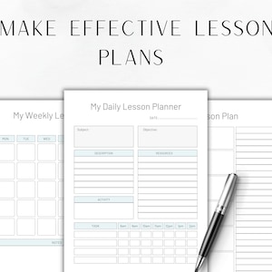 EDITABLE Canva Teacher Planner PDF Lesson Planner Class Schedule ...