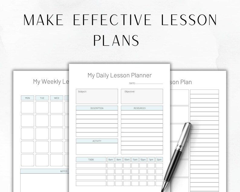 EDITABLE Canva Teacher Planner PDF Lesson Planner Class Schedule ...