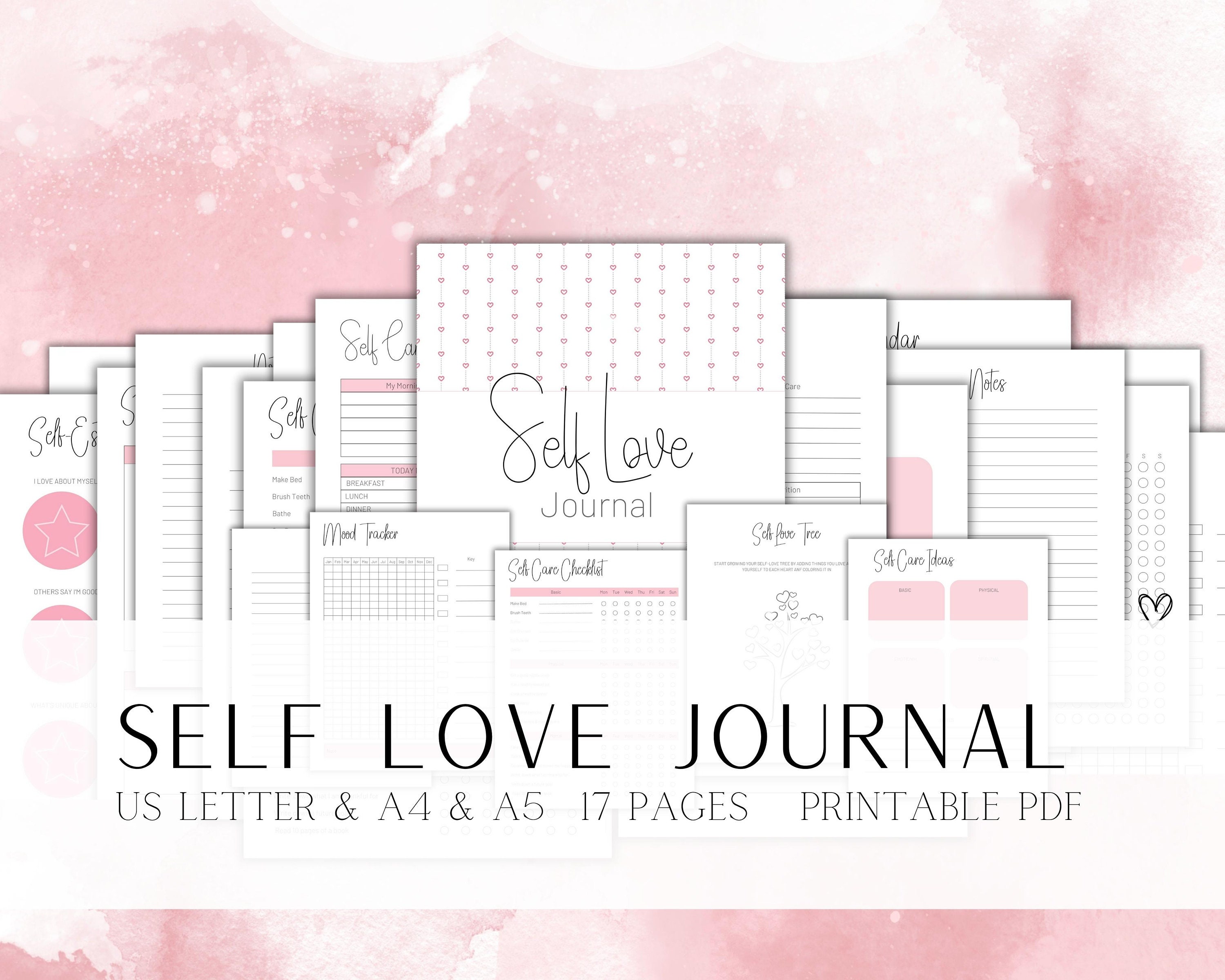 Self Love Journal Workbook Planner Self Love Worksheets Mental Health ...