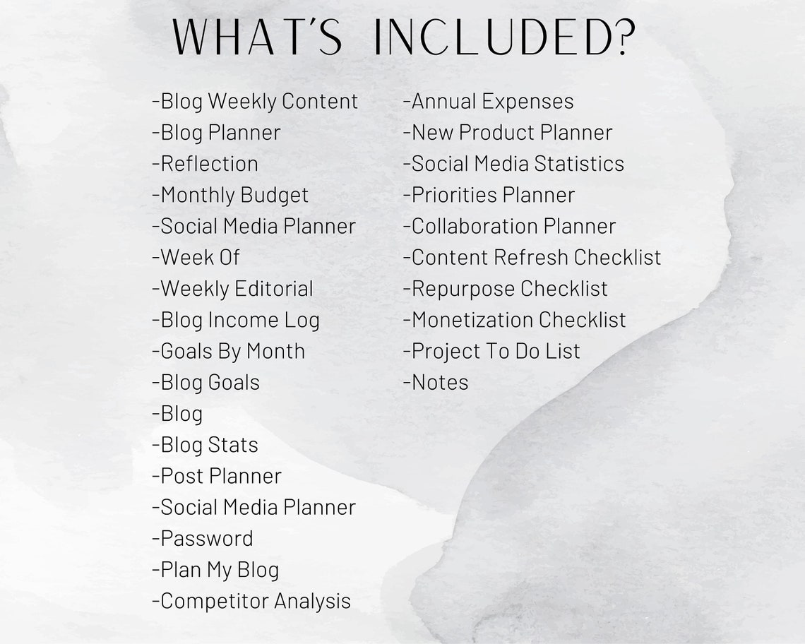 EDITABLE Blogger Planner Blog Planner PDF Digital Blogging Budget ...