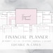 EDITABLE Financial Planner Templates Workbook Journal Income Tracker ...