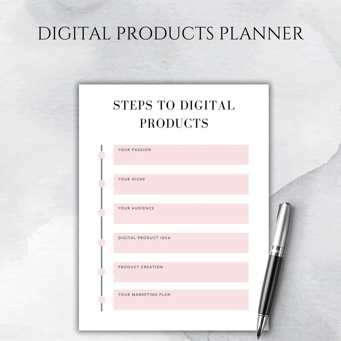 EDITABLE Digital Product Planner Canva Templates PDF Planner Online ...