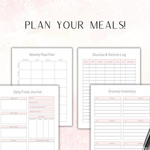 EDITABLE Keto Diet Planner CANVA Healthy Food Journal Fitness Journal ...