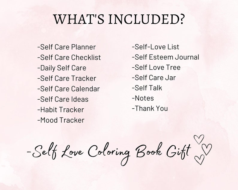 Self Love Journal Workbook Planner Self Love Worksheets Mental Health ...