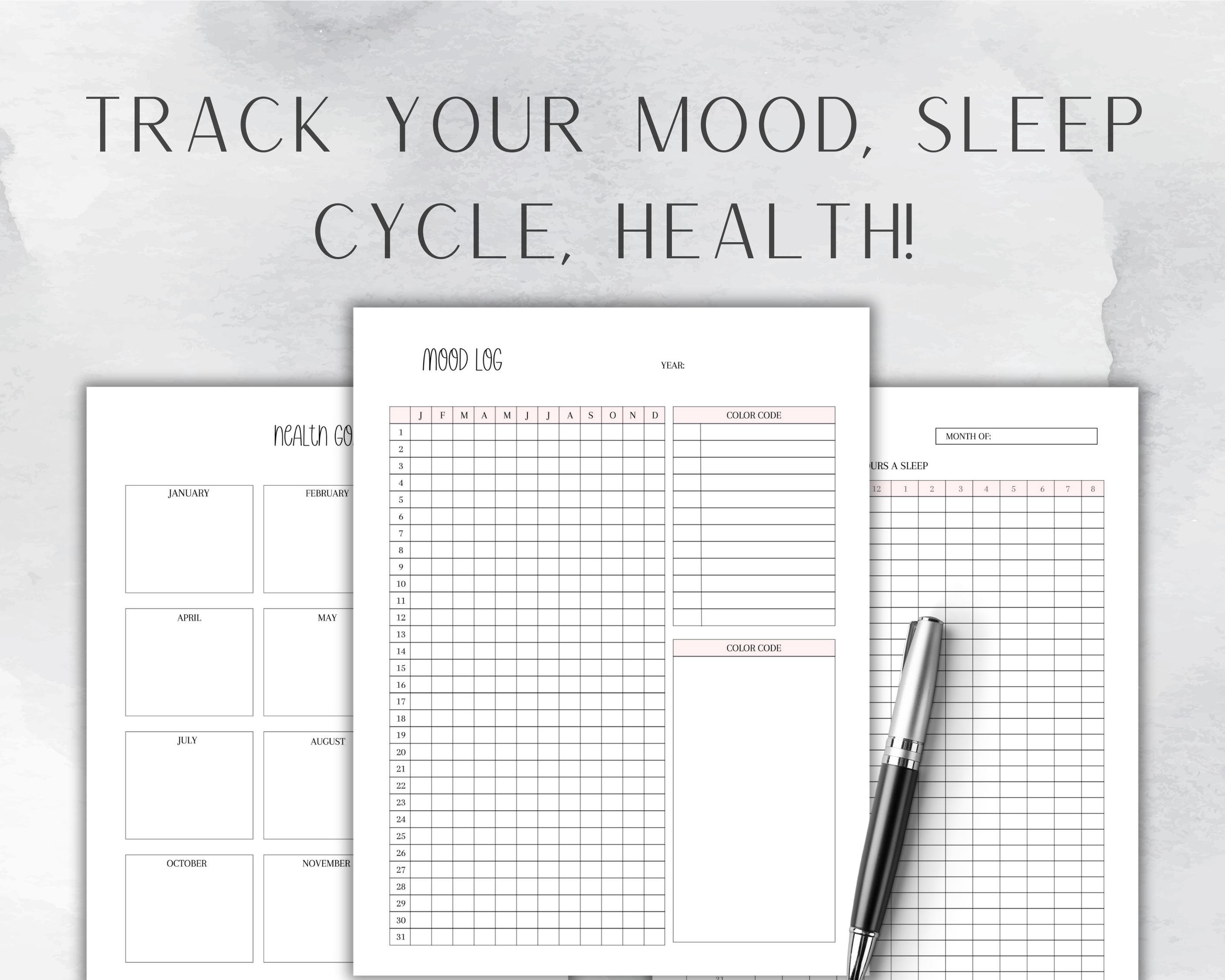 EDITABLE Healthy Living Planner Canva Templates Weight Planner - Etsy