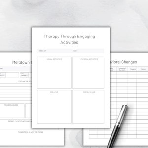 EDITABLE Autism Workbook Canva Autistic Planner Journal for Adults and ...