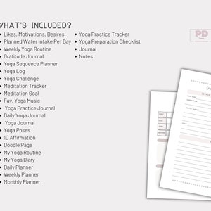 Yoga Journal | Yoga Poses Planner | Printable Yoga Tracker | Wellness ...