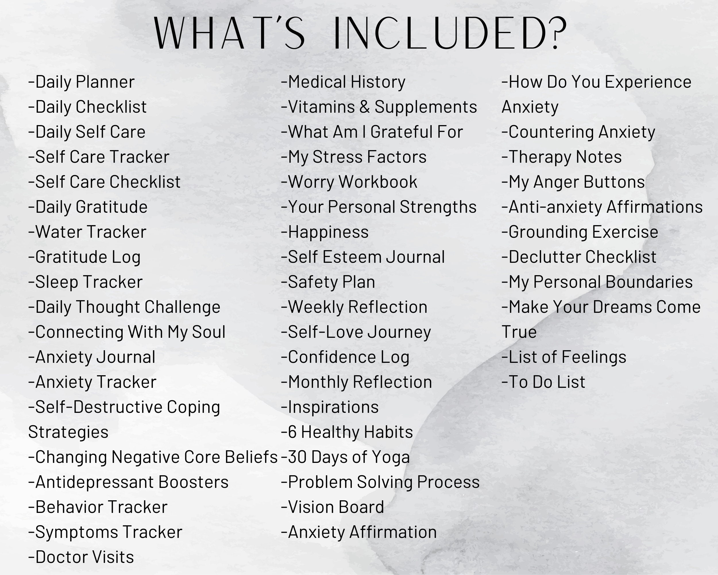 EDITABLE Mental Health & Anxiety Planner Journal Templates Printable ...