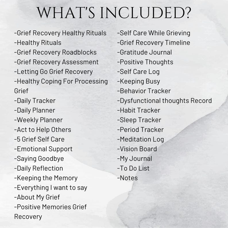 EDITABLE Grief Therapy Journal Workbook Worksheets Emotional Support ...