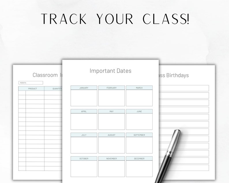 EDITABLE Canva Teacher Planner PDF Lesson Planner Class Schedule ...