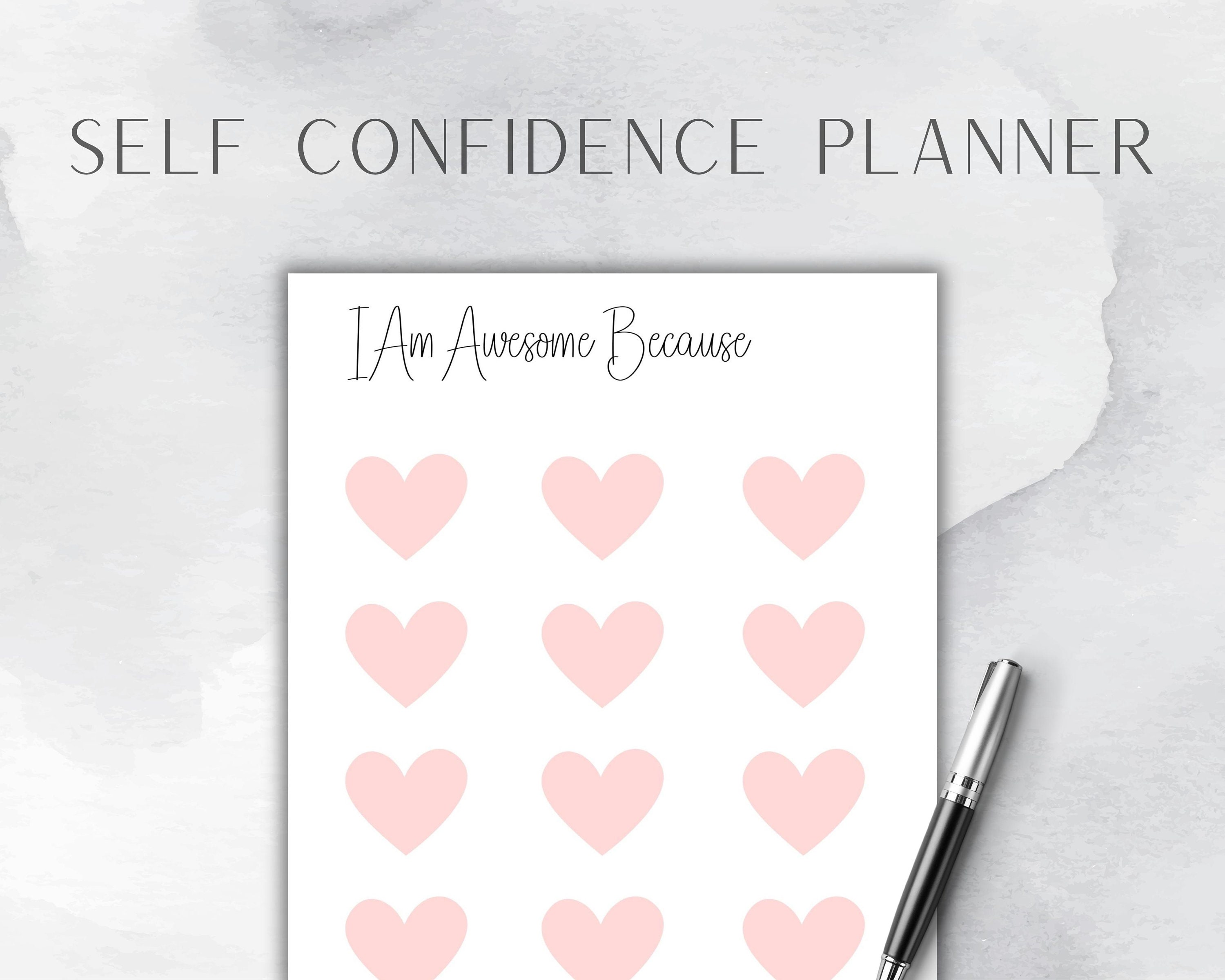 EDITABLE Self Confidence Planner Templates Canva Self Love Planner Self ...