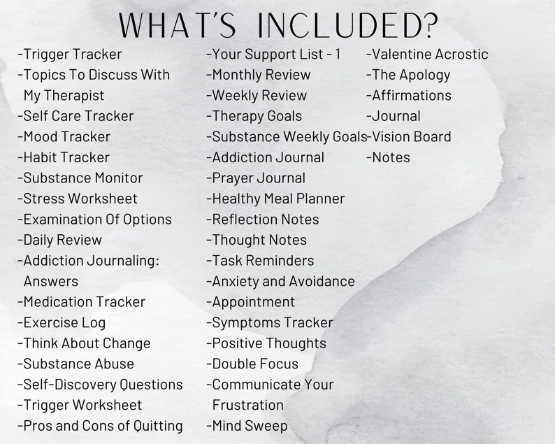 EDITABLE Addiction Recovery Planner Journal Templates Addiction ...