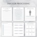 EDITABLE PTSD & Trauma Processing Worksheets Workbook Therapy Safety ...