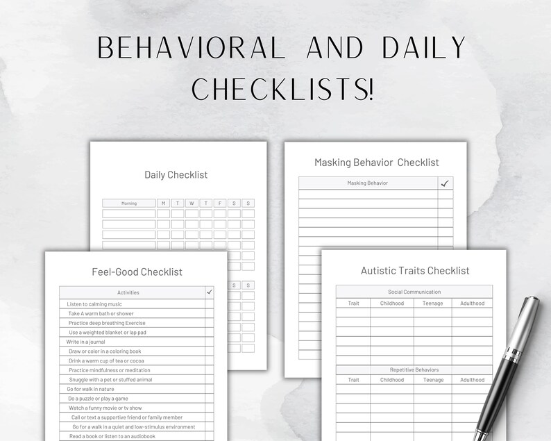 EDITABLE Autism Workbook Canva Autistic Planner Journal for Adults and ...