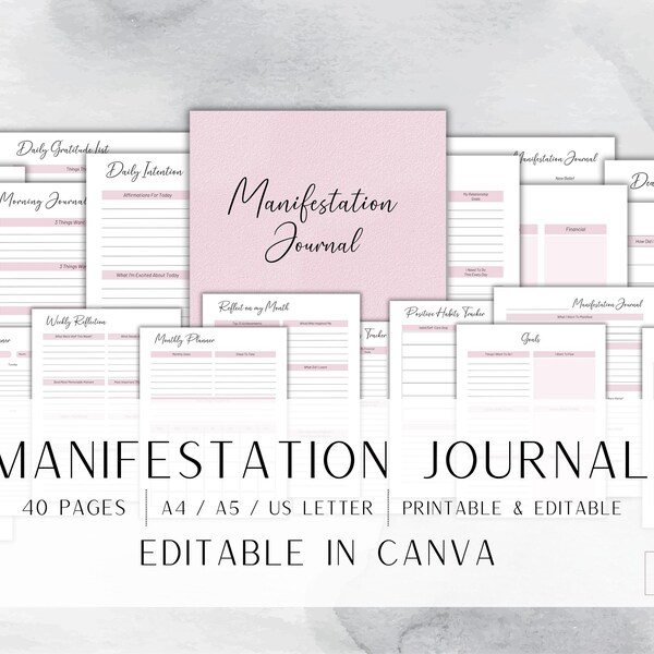 Manifestation Journal - Etsy