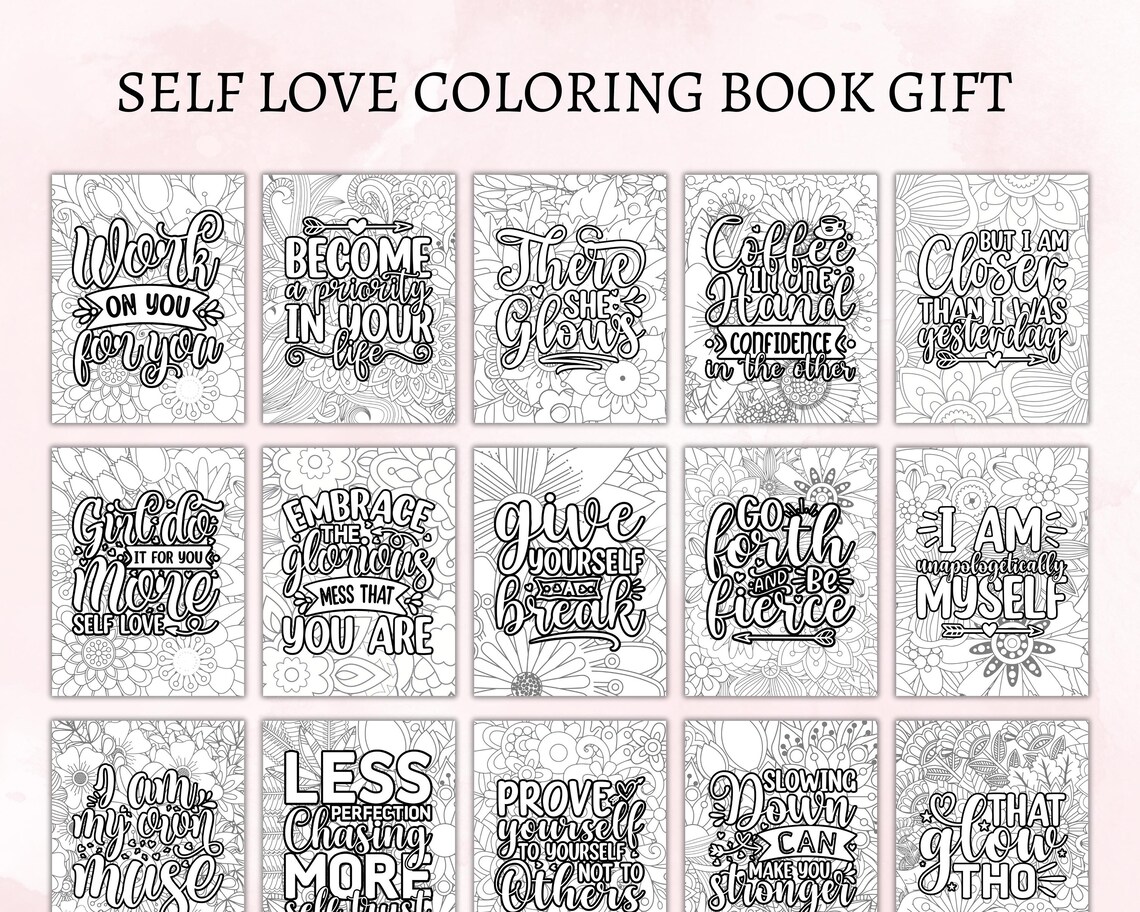 Self Love Journal Workbook Planner Self Love Worksheets Mental Health ...
