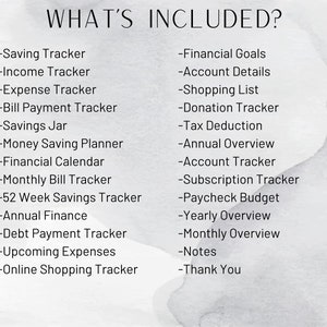 EDITABLE Financial Planner Templates Workbook Journal Income Tracker ...