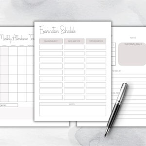EDITABLE Student Planner Templates Study Journal Workbook Worksheets ...