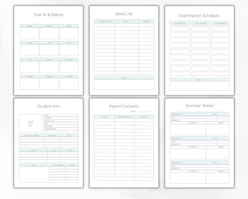 EDITABLE Canva Teacher Planner PDF Lesson Planner Class Schedule ...