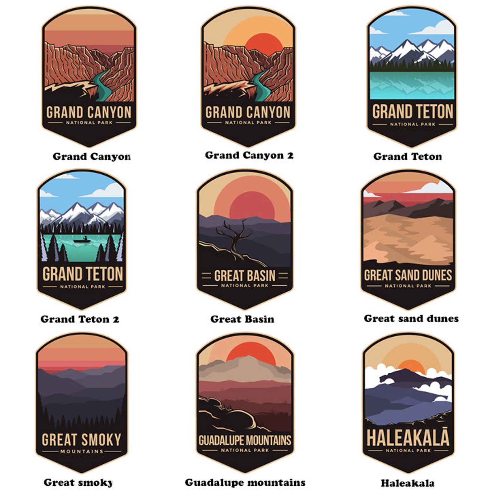 Gateway Arch National Park Badge Stickers | Laptop, Water Bottle ...